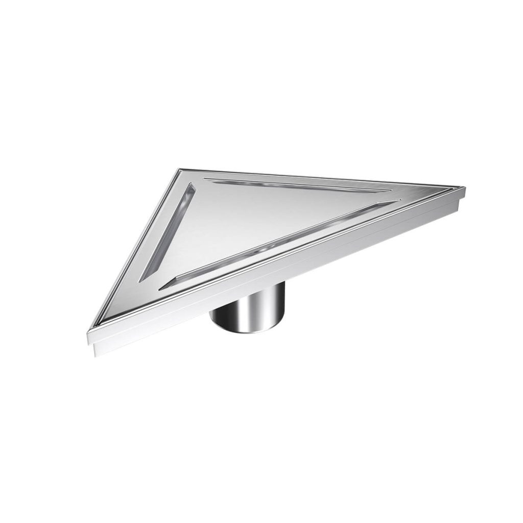 Concealed Stainless Steel Triangular Shower Drain with Tile Insert ...