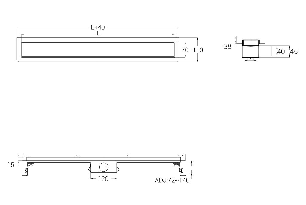 Wall Recessed Linear Drain - Wholesale Shower Drain Factory